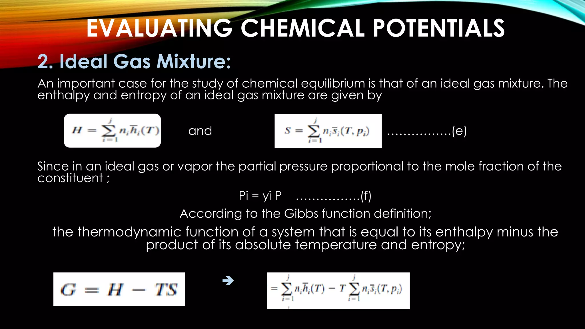 Evaluating chemical potentials | PPT