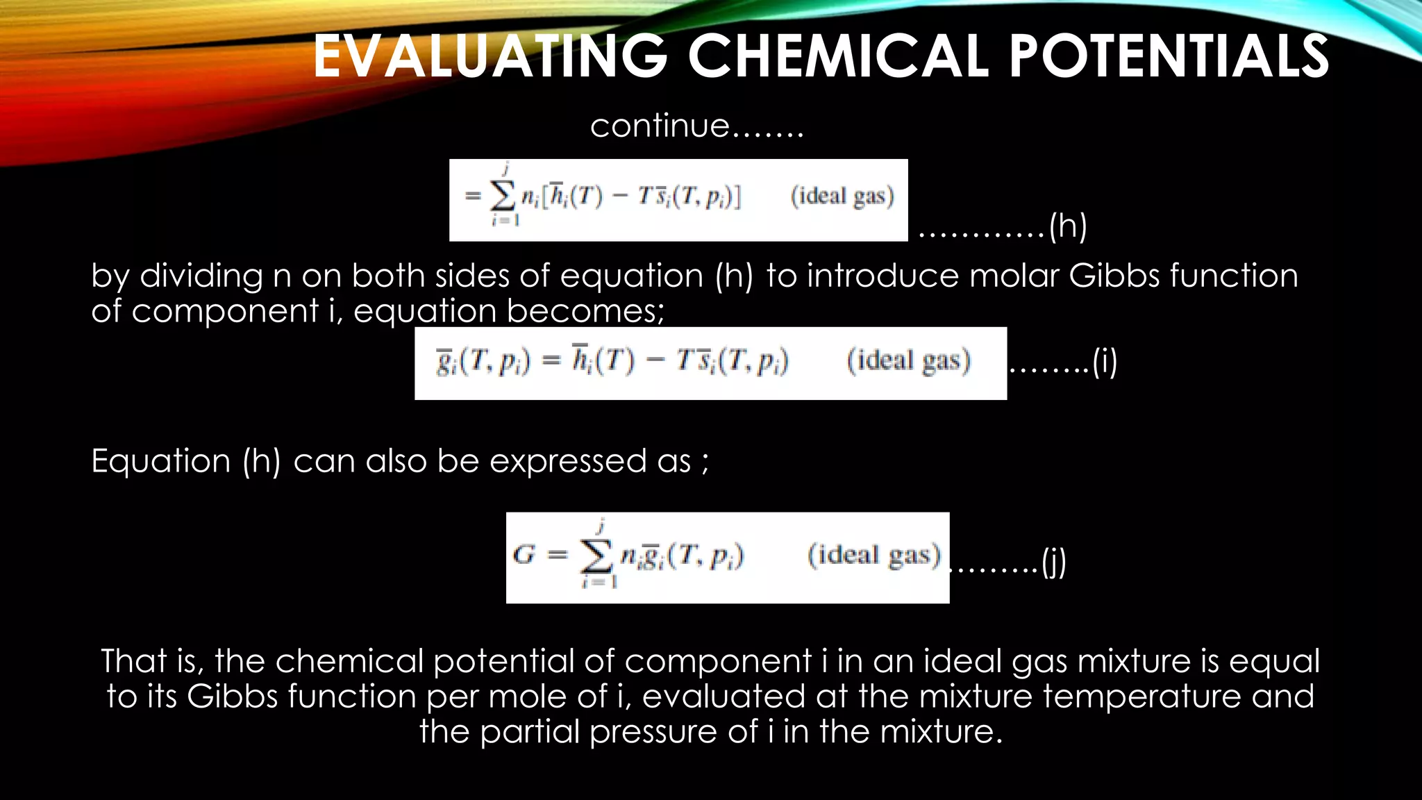 Evaluating chemical potentials | PPT