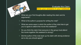 EvaluatingClaimsAnalyzingArguments-1.pptx