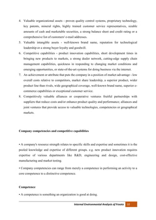 Evaluating company internal environment | PDF
