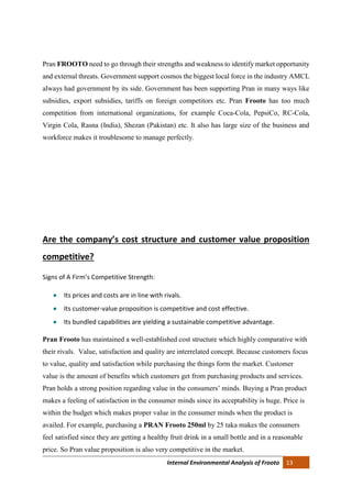 Evaluating company internal environment | PDF