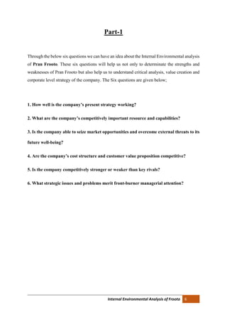 Evaluating company internal environment | PDF