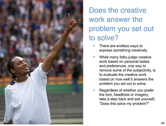 Evaluating creative briefs | PPT