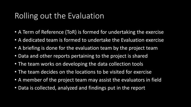 Evaluating development project | PPTX