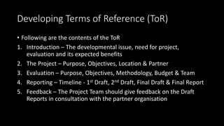 Evaluating development project | PPTX