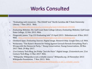 Evaluating digital resources may 2017 | PPT