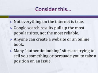 Evaluating digital resources may 2017 | PPT