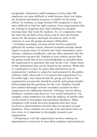 Evaluating Diversity Management Conducting a Diversity Audit Ca.docx