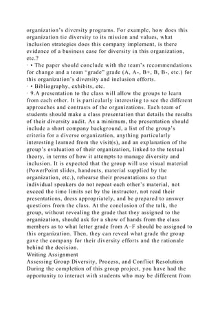 Evaluating Diversity Management Conducting a Diversity Audit Ca.docx