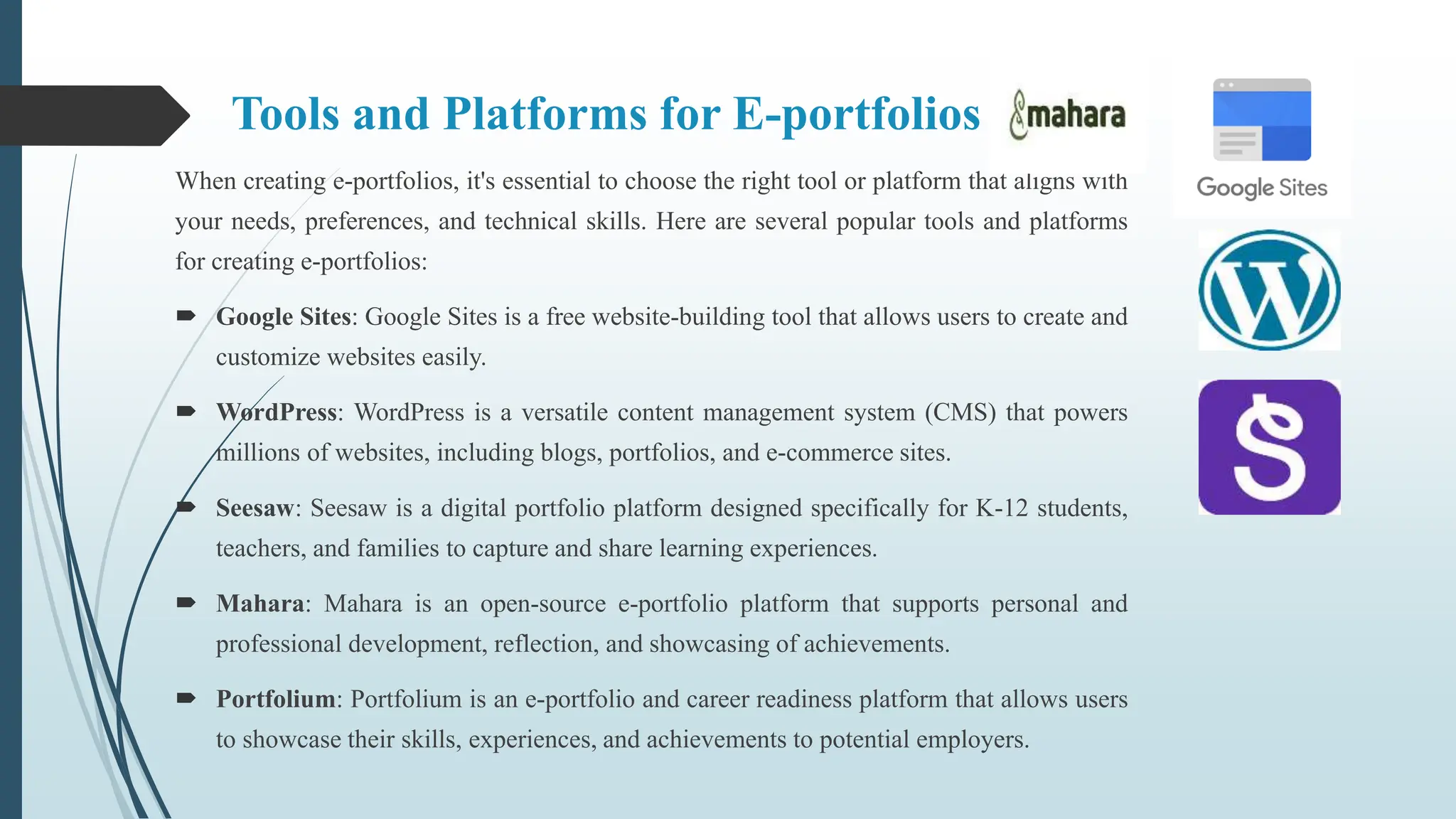 Evaluating e-resources and electronic assessment portfolio | PPTX