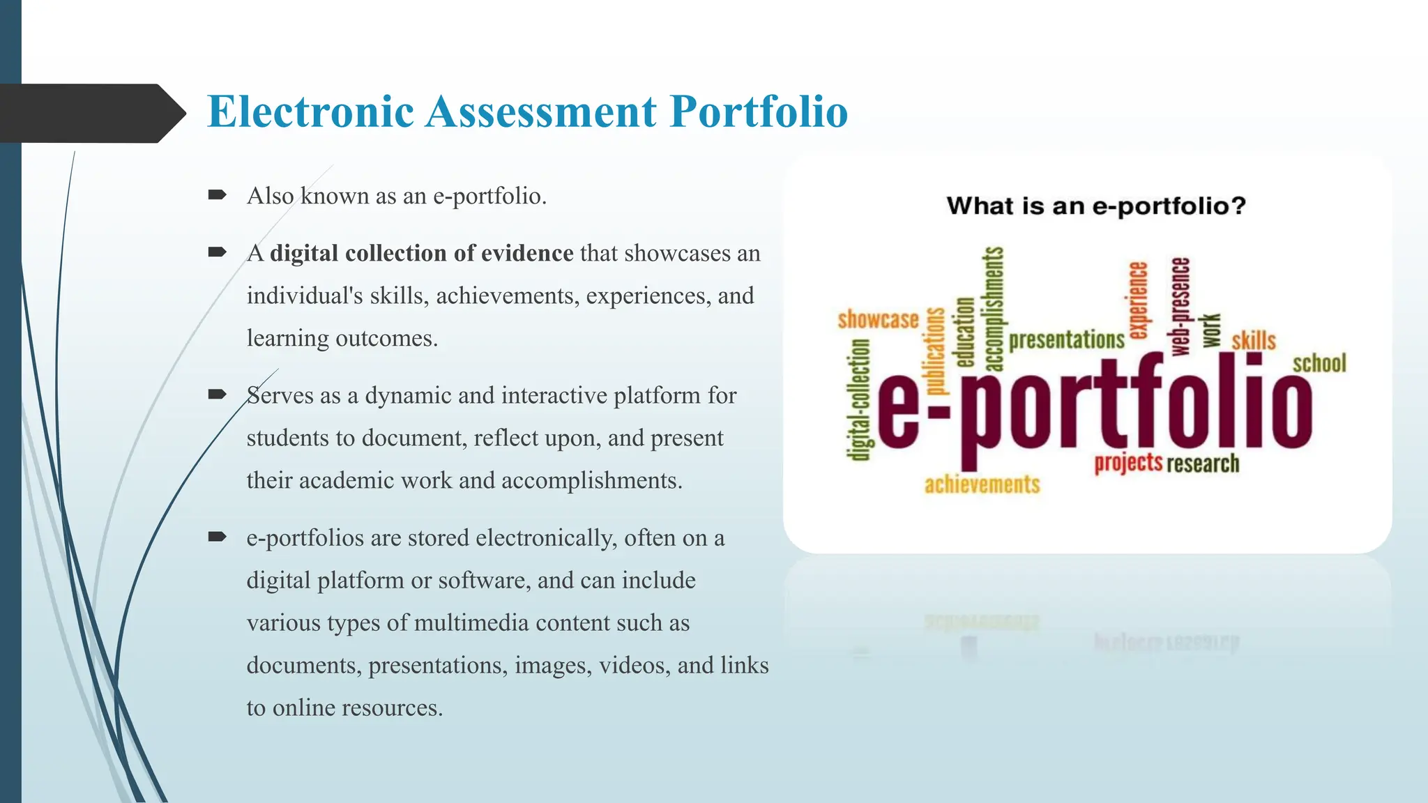 Evaluating e-resources and electronic assessment portfolio | PPTX