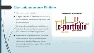 Evaluating e-resources and electronic assessment portfolio | PPTX