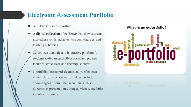 Evaluating e-resources and electronic assessment portfolio | PPTX ...