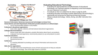 Evaluating educational technology and integration strategies chapter | PPTX
