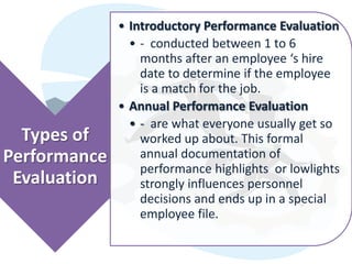 Evaluating employee performance (compensation) | PPTX