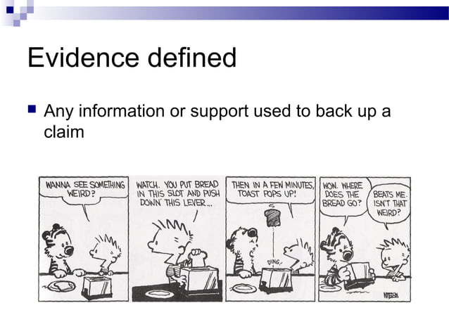 Evaluating evidence | PPT