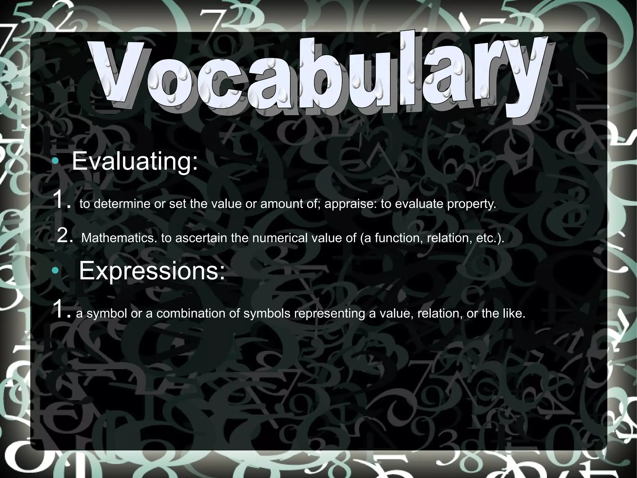 Evaluating Expressions | PPT