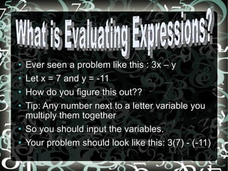 Evaluating Expressions | PPT