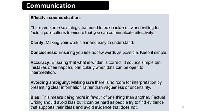 Evaluating Factual Communication | PPT