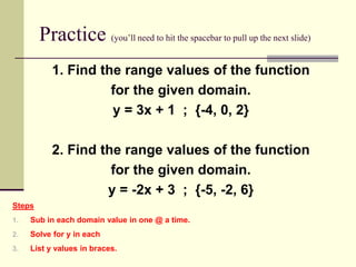 Evaluating function 1 | PPT