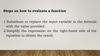 Evaluating Functions | PPTX