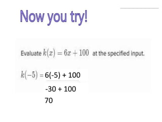 Evaluating Functions.ppt