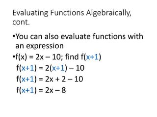 Evaluating Functions.ppt
