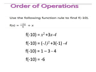 Evaluating Functions.ppt