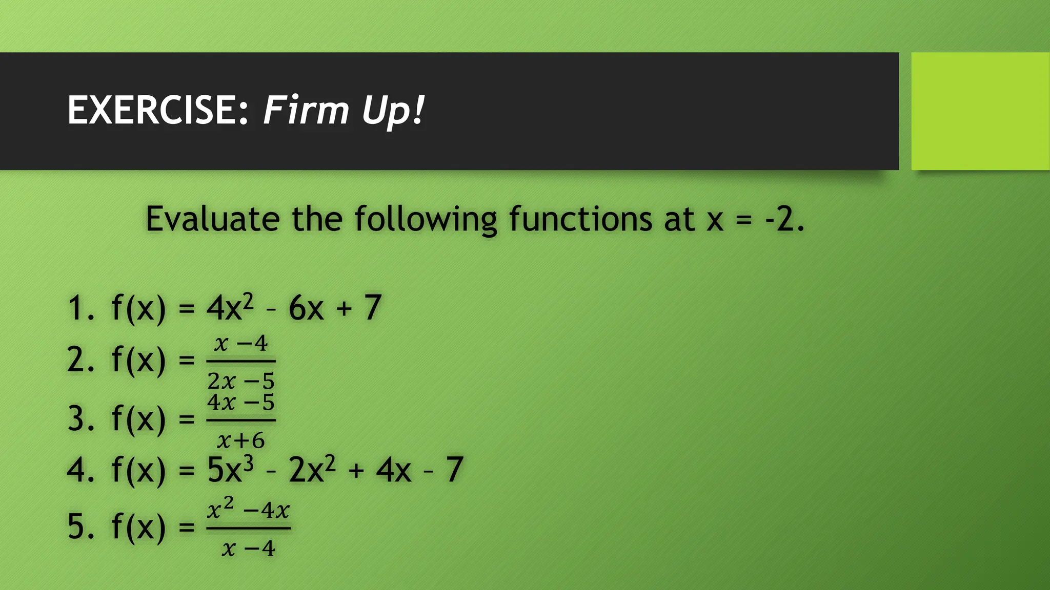 Evaluating Functions.pptx | Science