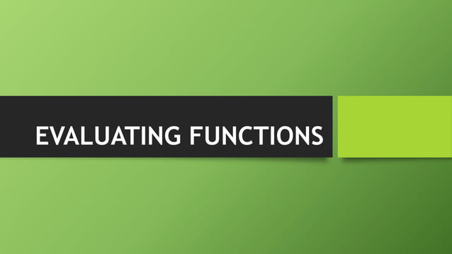 Evaluating Functions.pptx | Science