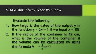 Evaluating Functions.pptx | Science