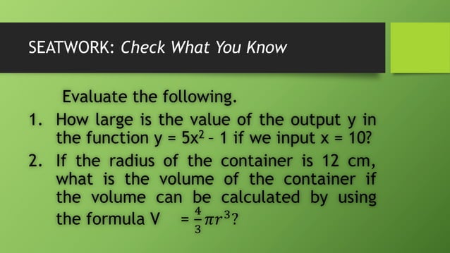 Evaluating Functions.pptx | Science