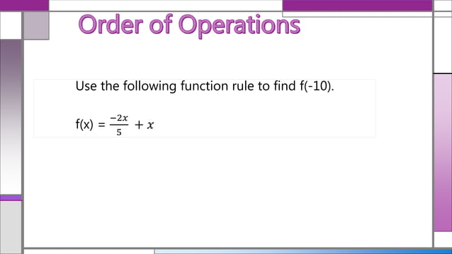 Evaluating functions basic rules (day 2) | PPTX