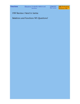 Evaluating functions and notation | PDF