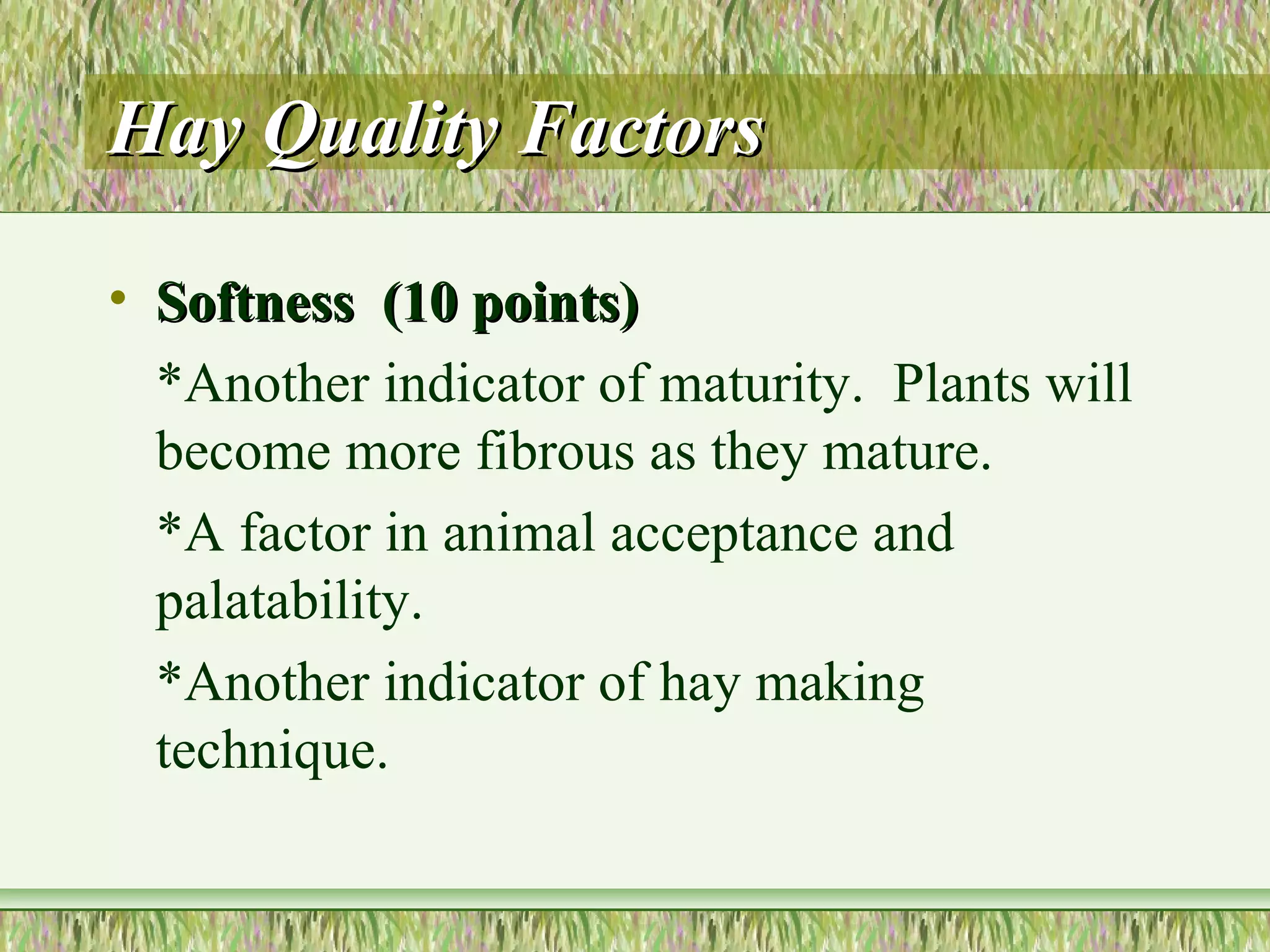 Evaluating Hay Quality | PPT