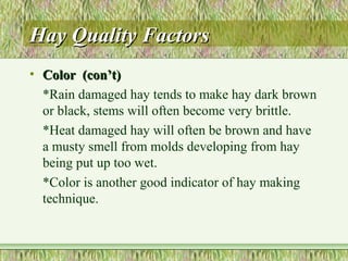 Evaluating Hay Quality | PPT
