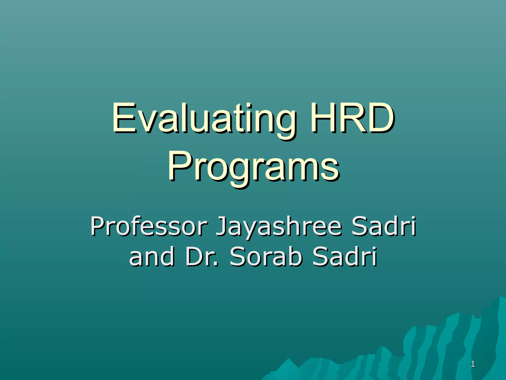Evaluating hrd interventions | PPT