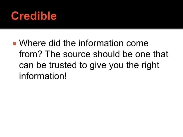Evaluating Information Sources Pptx Science