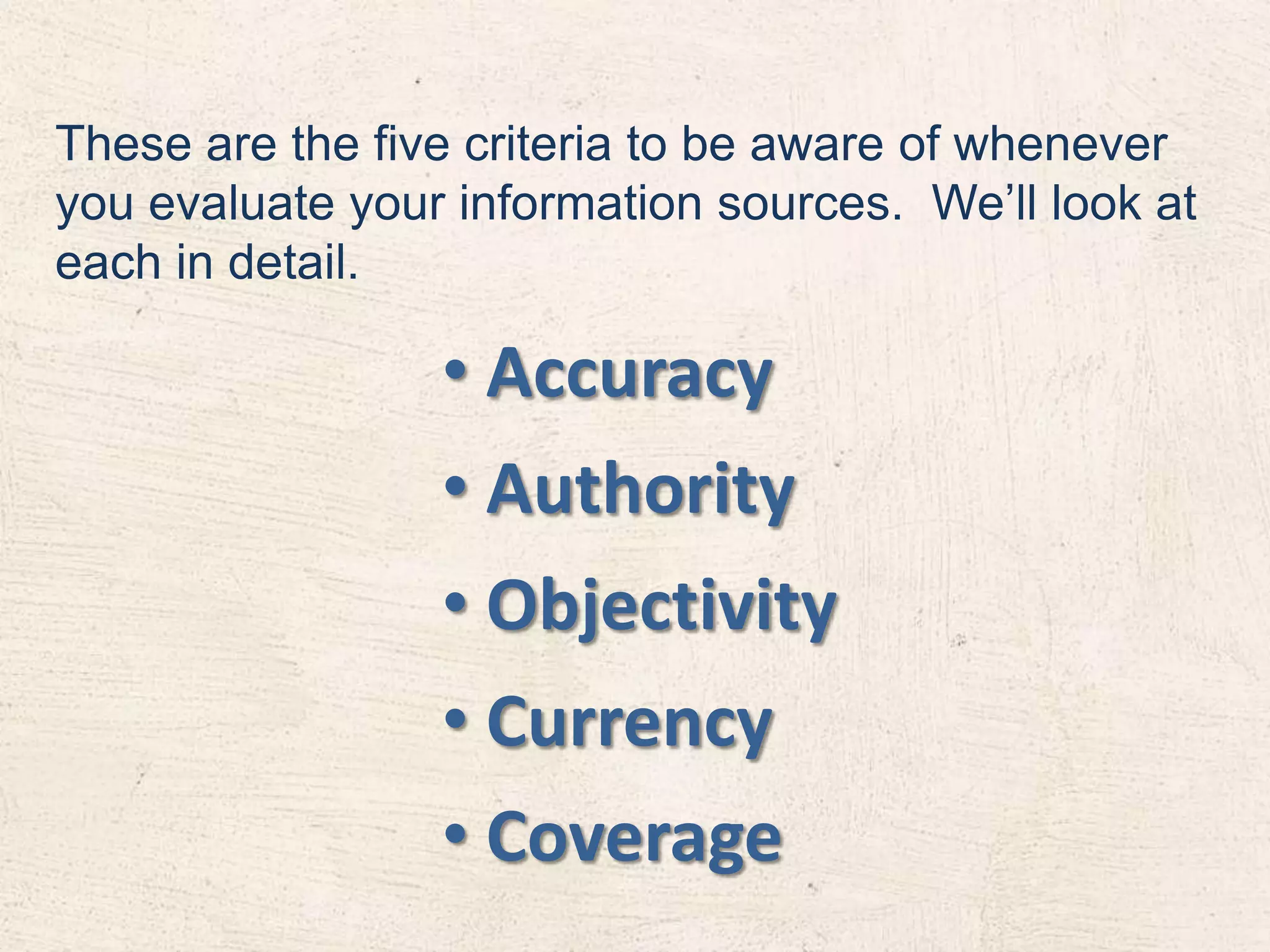 Evaluating Information Sources Pptx