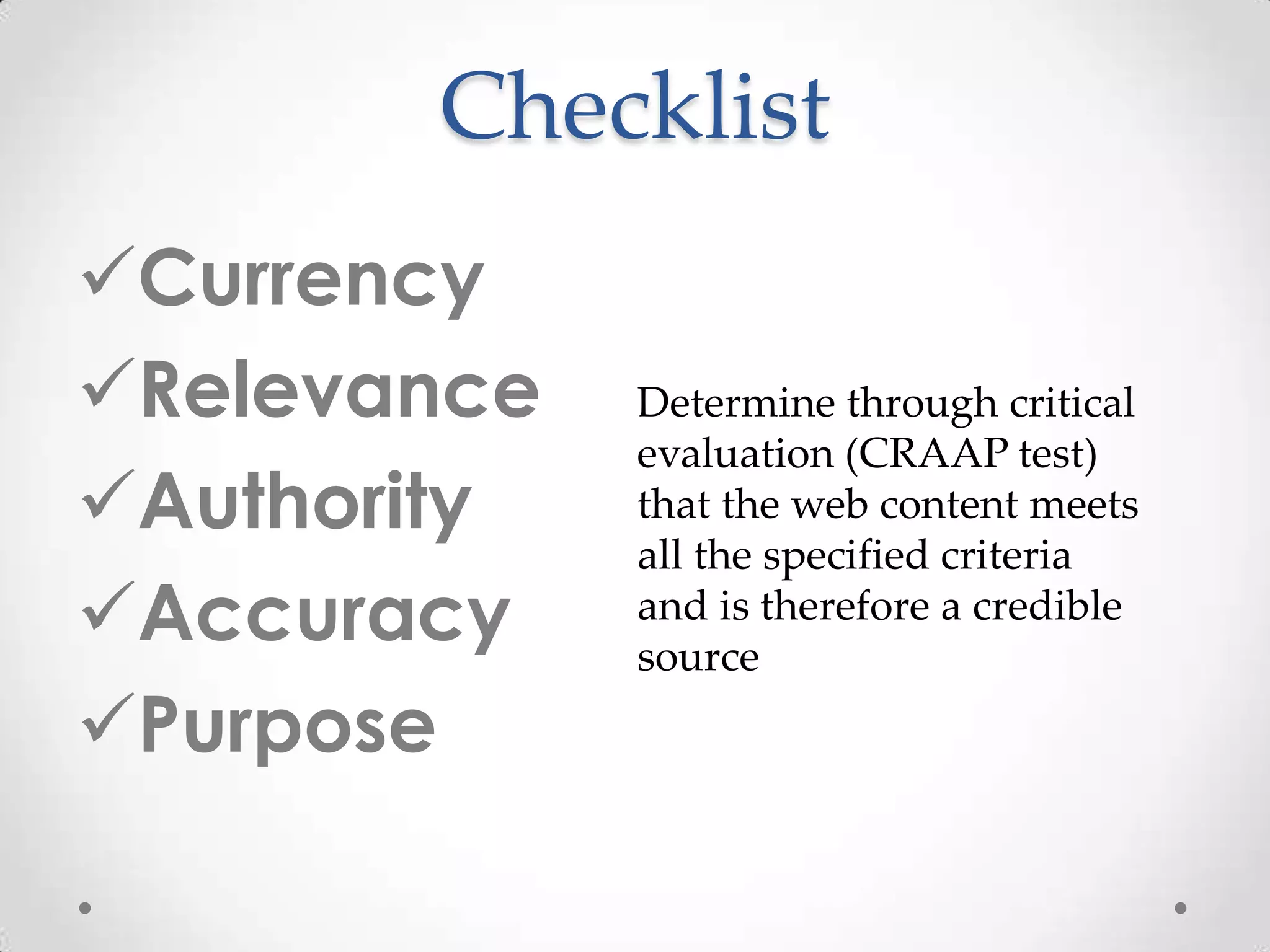Evaluating Information Sources | PPTX