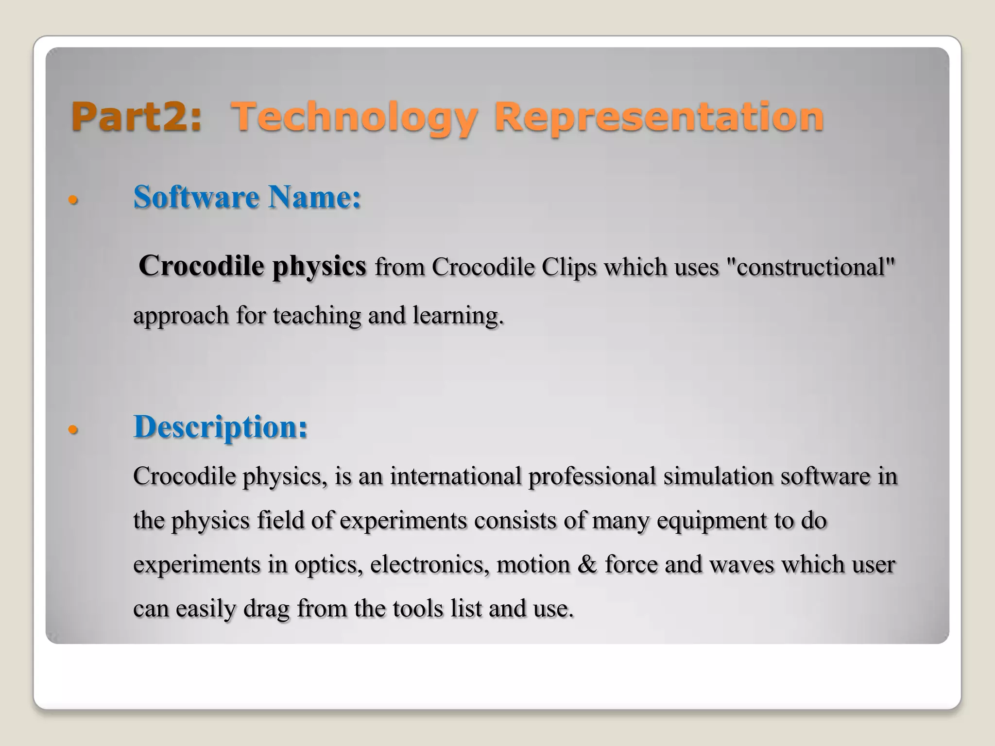 Evaluation "crocodile physics" | PPTX