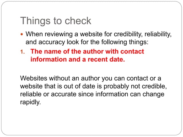 Evaluating internet resources | PPTX