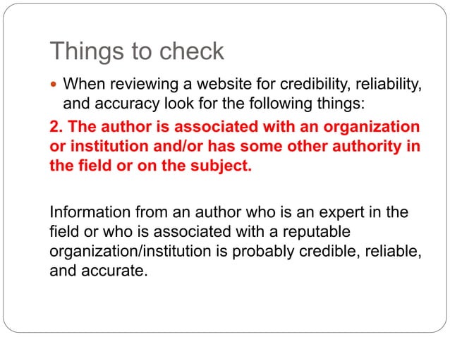 Evaluating internet resources | PPTX