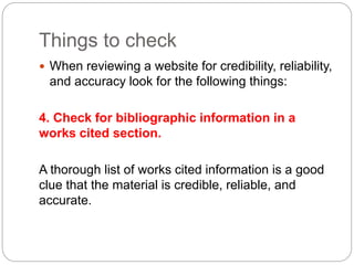 Evaluating internet resources | PPTX