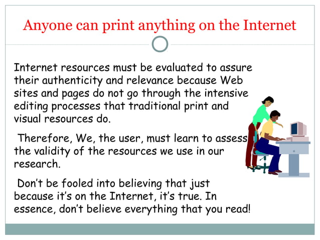 Evaluating internet resources by jaya singh | PPT | Internet for ...