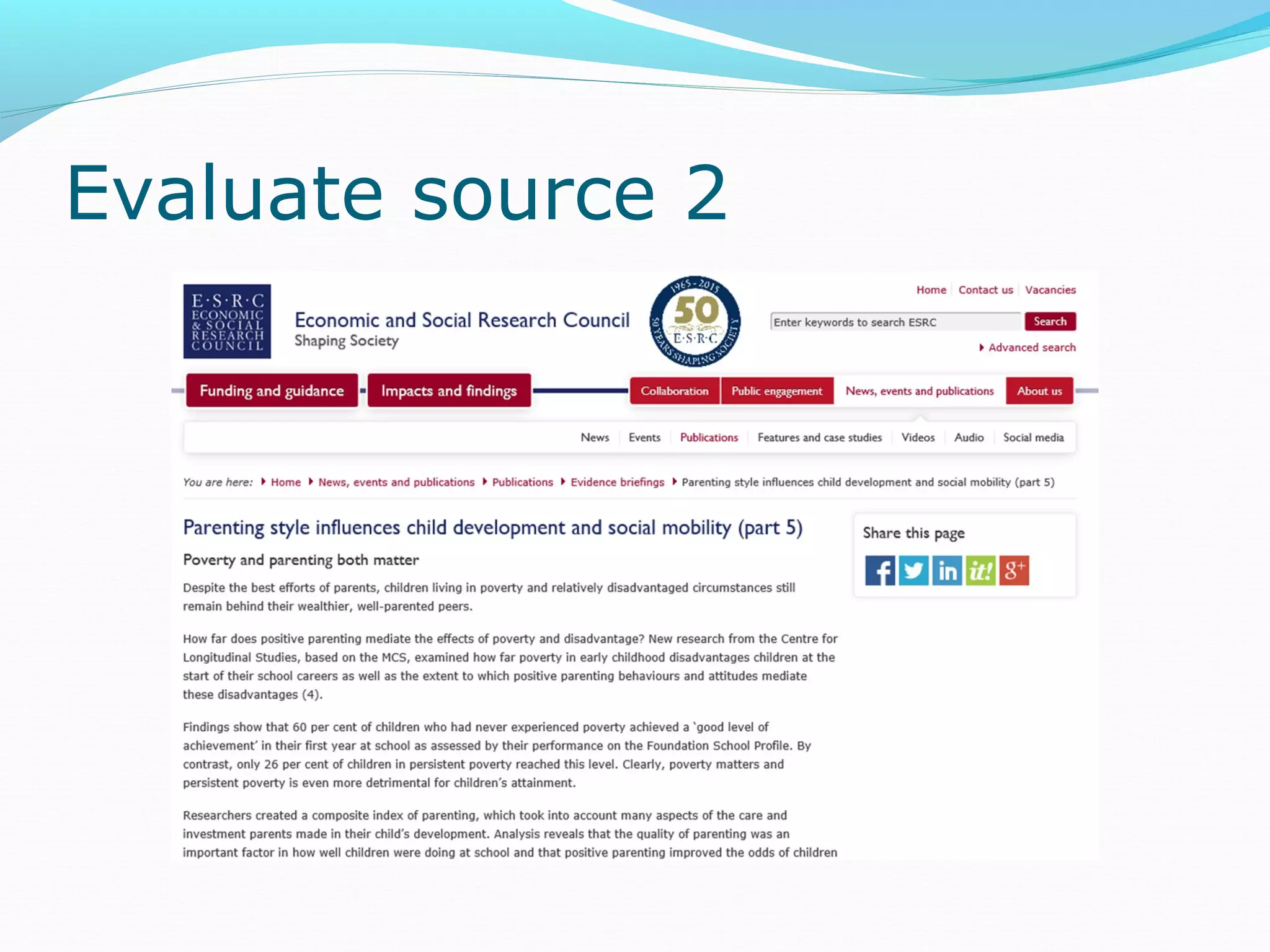 Evaluating Internet Sources | PPT