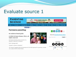 Evaluating Internet Sources | PPT