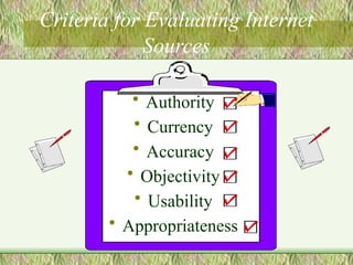 Evaluating internet sourcess m power.pptx