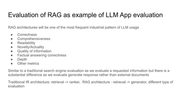 Evaluating LLM Models for Production Systems Methods and Practices - | PDF