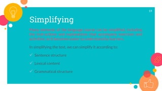 Evaluating and Adapting materials, Technology in ELT | PPTX